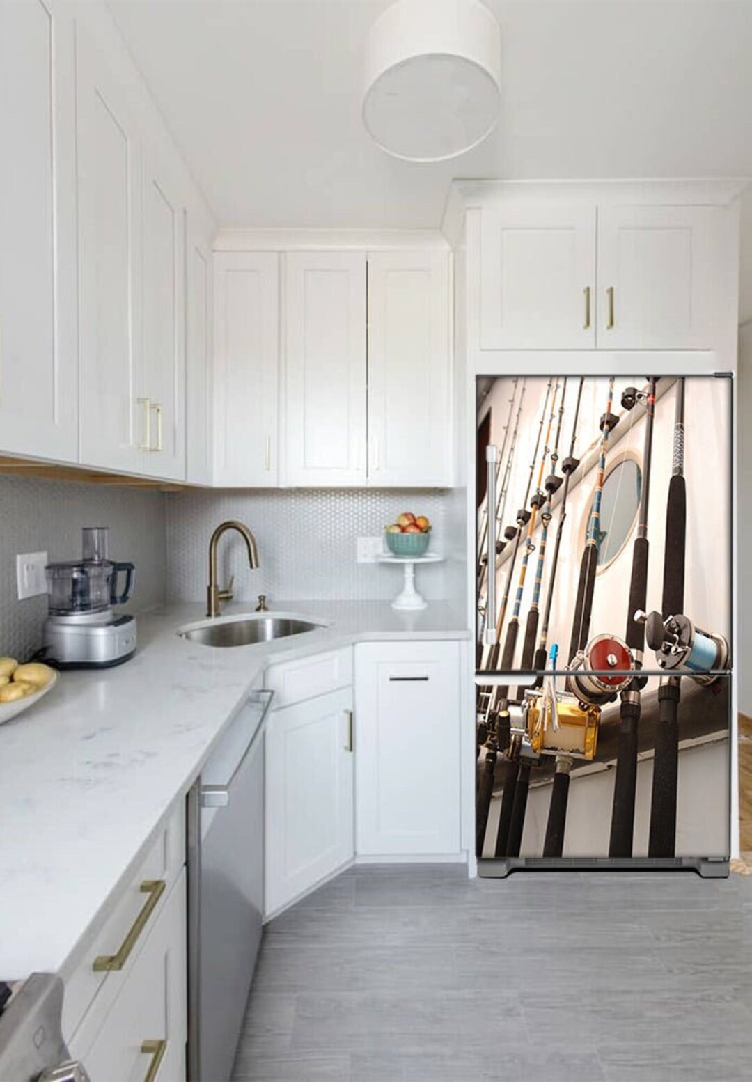 Magnetic Gone Fishing Refrigerator Cover Skin - Etsy