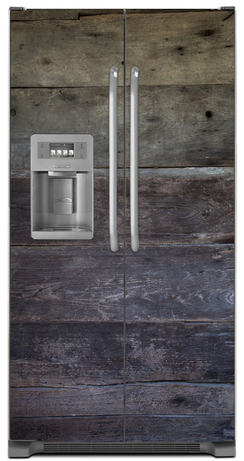 Barn Wood Panels Magnetic Refrigerator Cover Skin Panel Wrap - Etsy