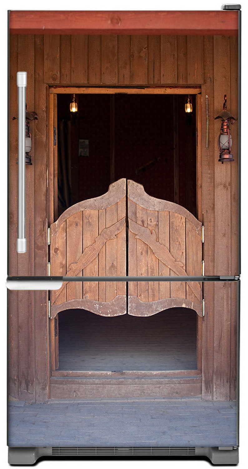 Magnetic Wild West Doors Refrigerator Cover Skin - Etsy