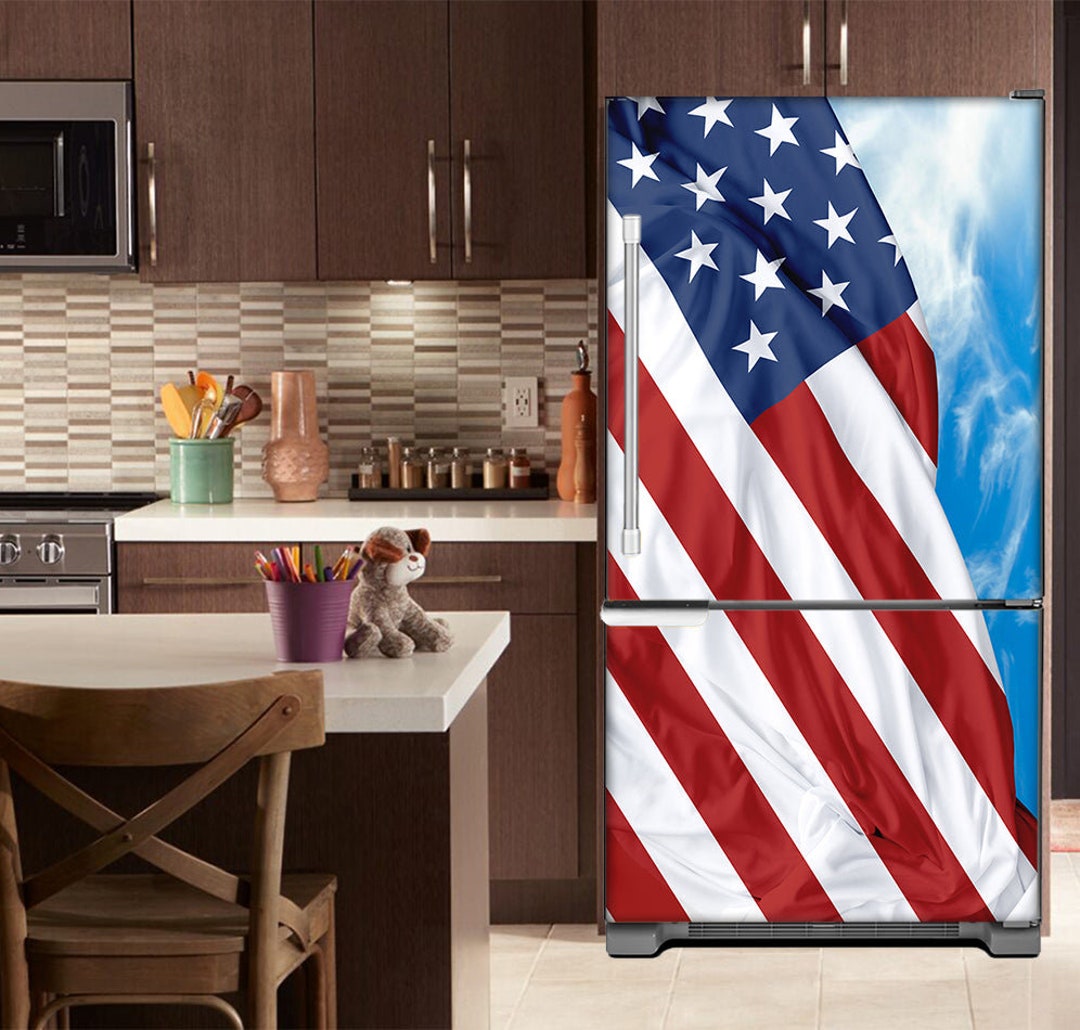 Magnetic USA Flag Refrigerator Cover Skin - Etsy