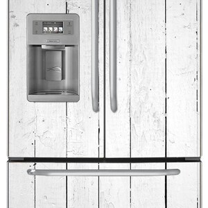 Magnetic White Wood Refrigerator Cover Skin - Etsy