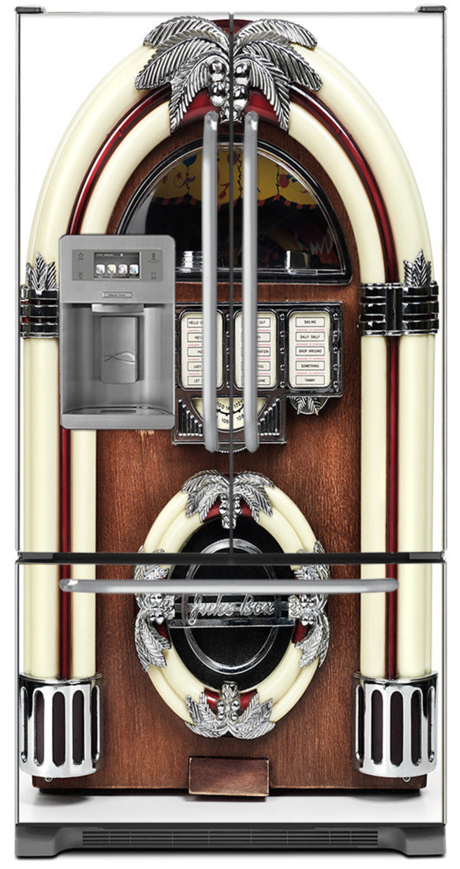 Magnetic Jukebox Refrigerator Cover Skin - Etsy