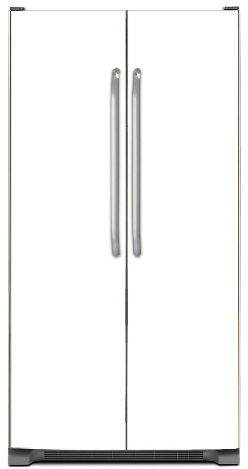 Magnetic Semi Gloss White Refrigerator Wrap Change Fridge Color How to ...