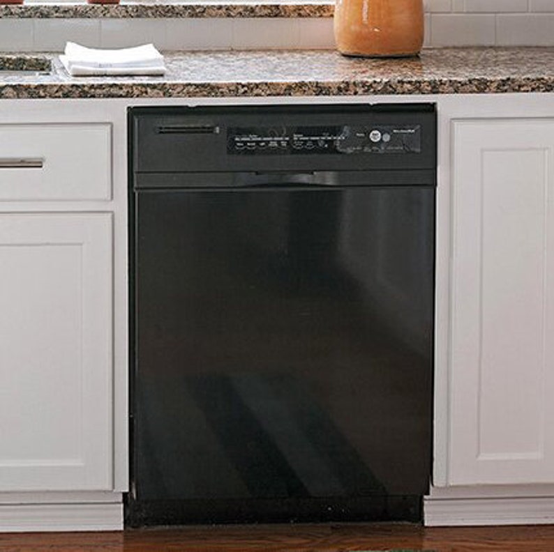 Magnetic Gloss Black Dishwasher Cover Skin - Etsy