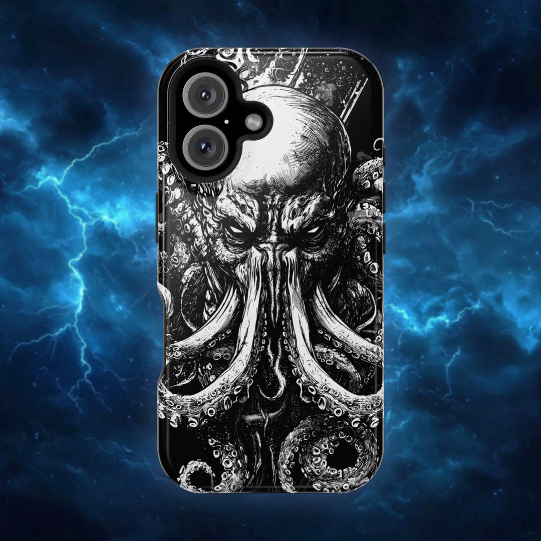 Cthulhu iPhone Case | Graphic Black and White Cthulhu H P Lovercraft ...