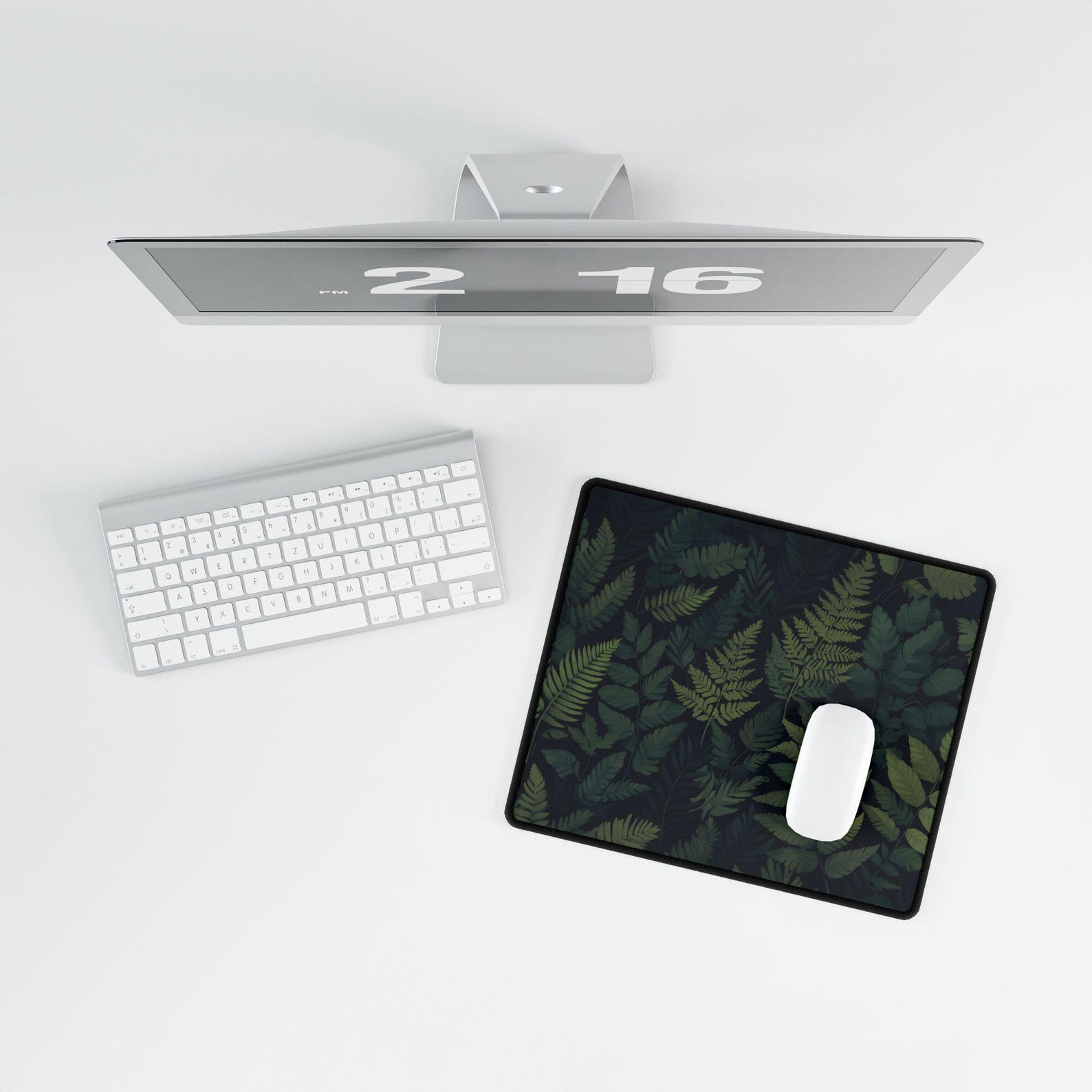 Fern Desk Mat and Mouse Mat | Floral Fern Dark Cottagecore Forestcore ...