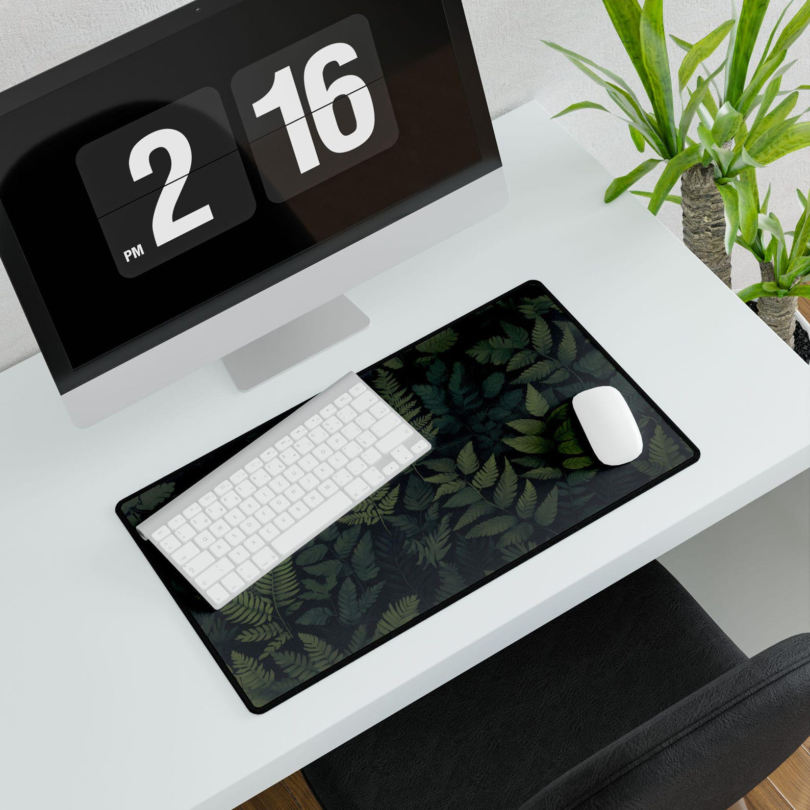 Fern Desk Mat and Mouse Mat | Floral Fern Dark Cottagecore Forestcore ...