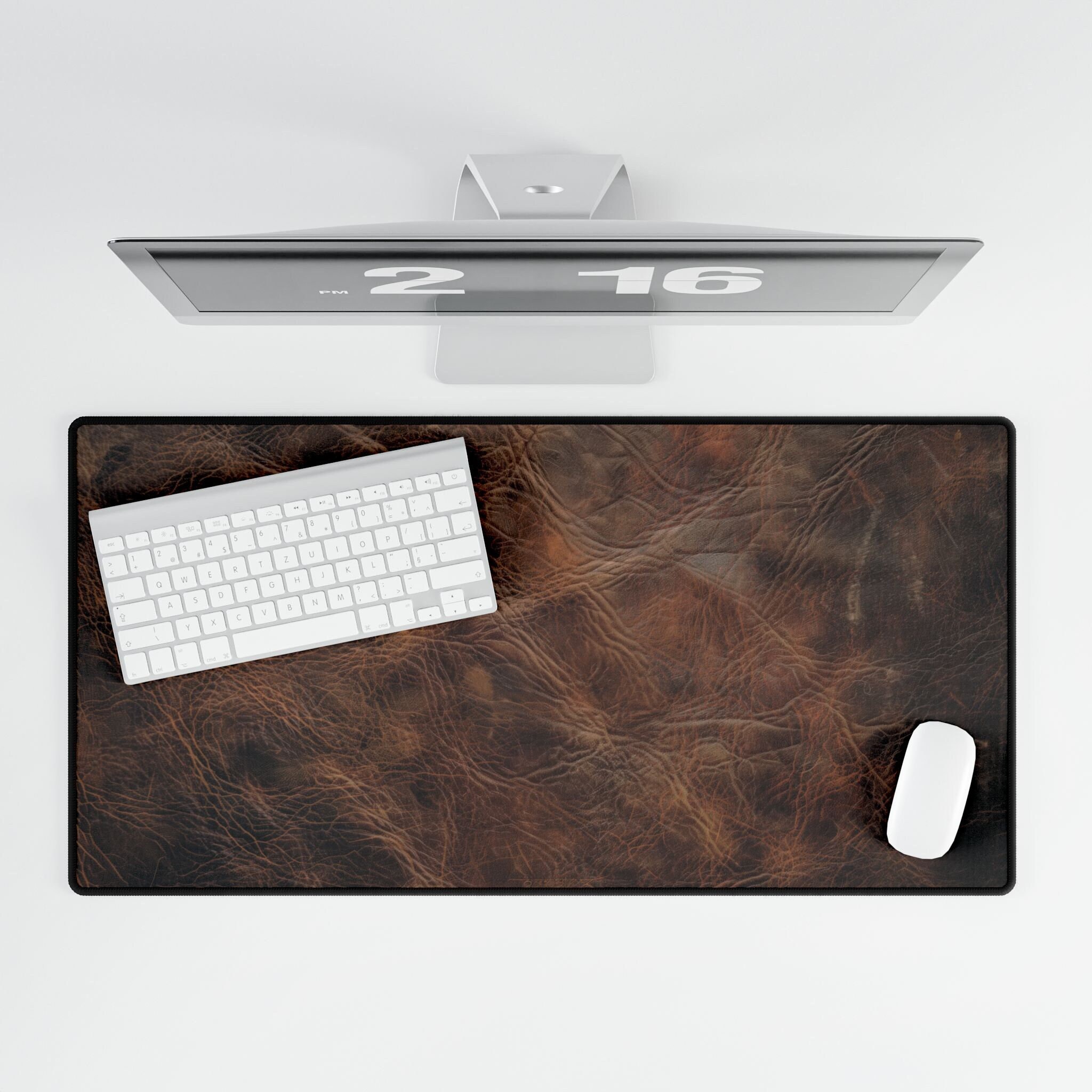 Leather Desk Mat | Leather Effect Print Computer Desk Mat and Mouse Mat ...