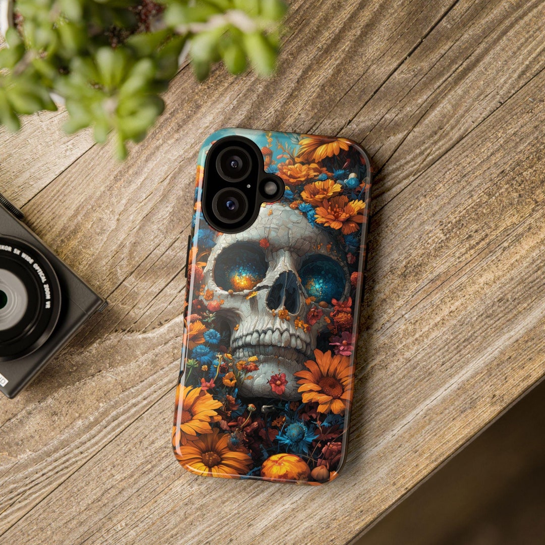 Goth Phone Case | Gothcore Deaths Nature Skull Tough Case Design for ...