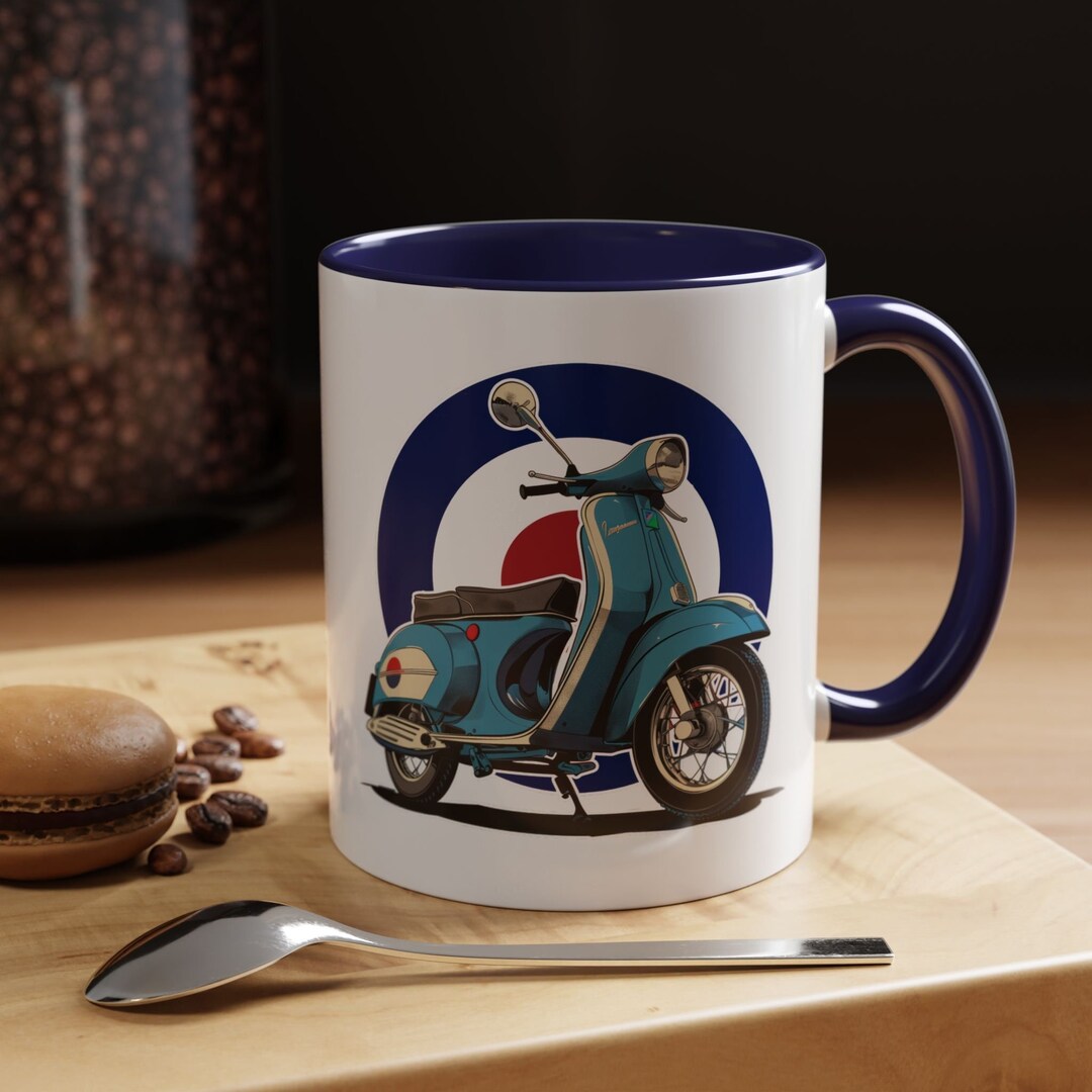 Mod Scooter Mug, My Generation, Retro Music Vintage Fashion Scooter ...
