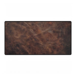 Leather Desk Mat | Leather Effect Print Computer Desk Mat and Mouse Mat ...
