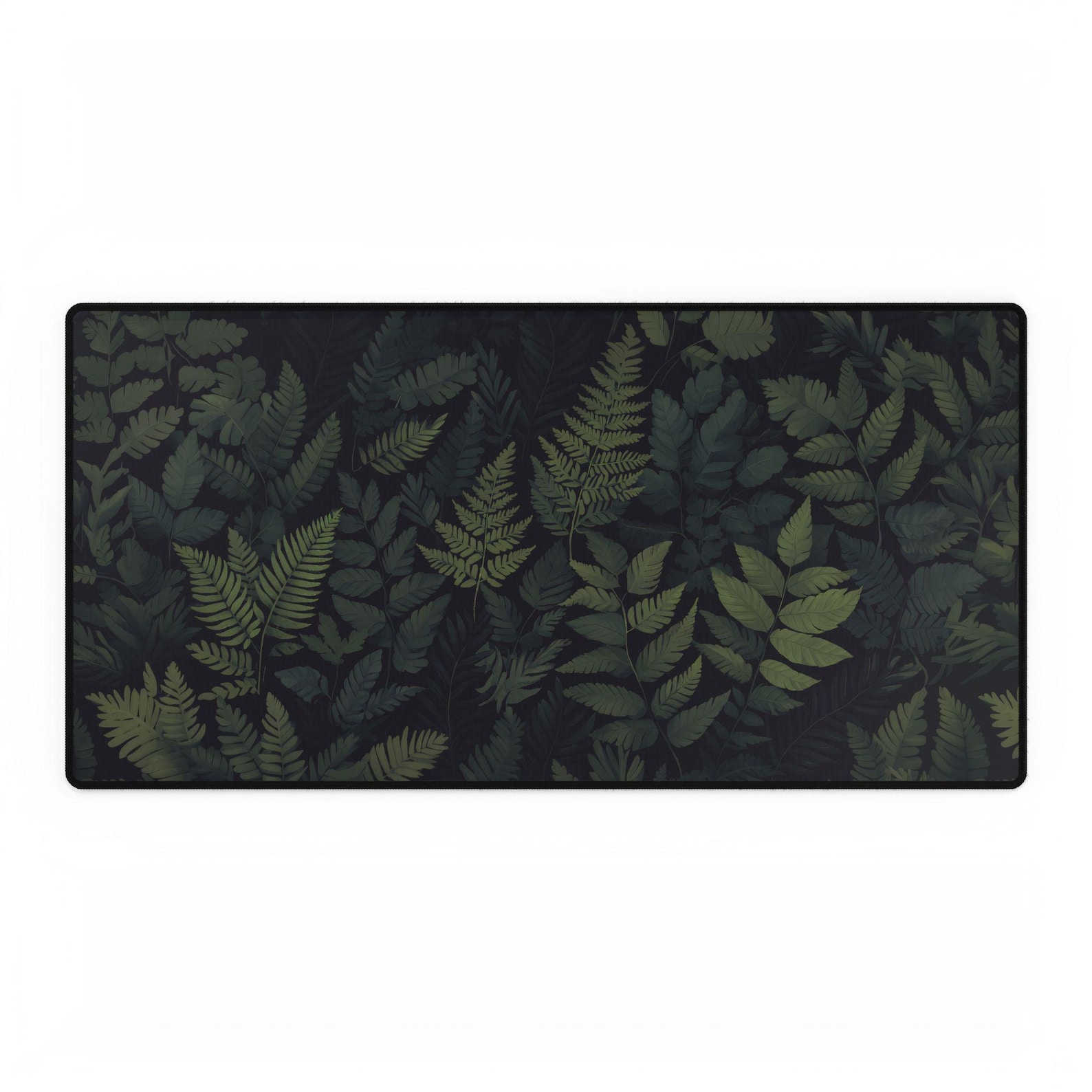 Fern Desk Mat and Mouse Mat | Floral Fern Dark Cottagecore Forestcore ...