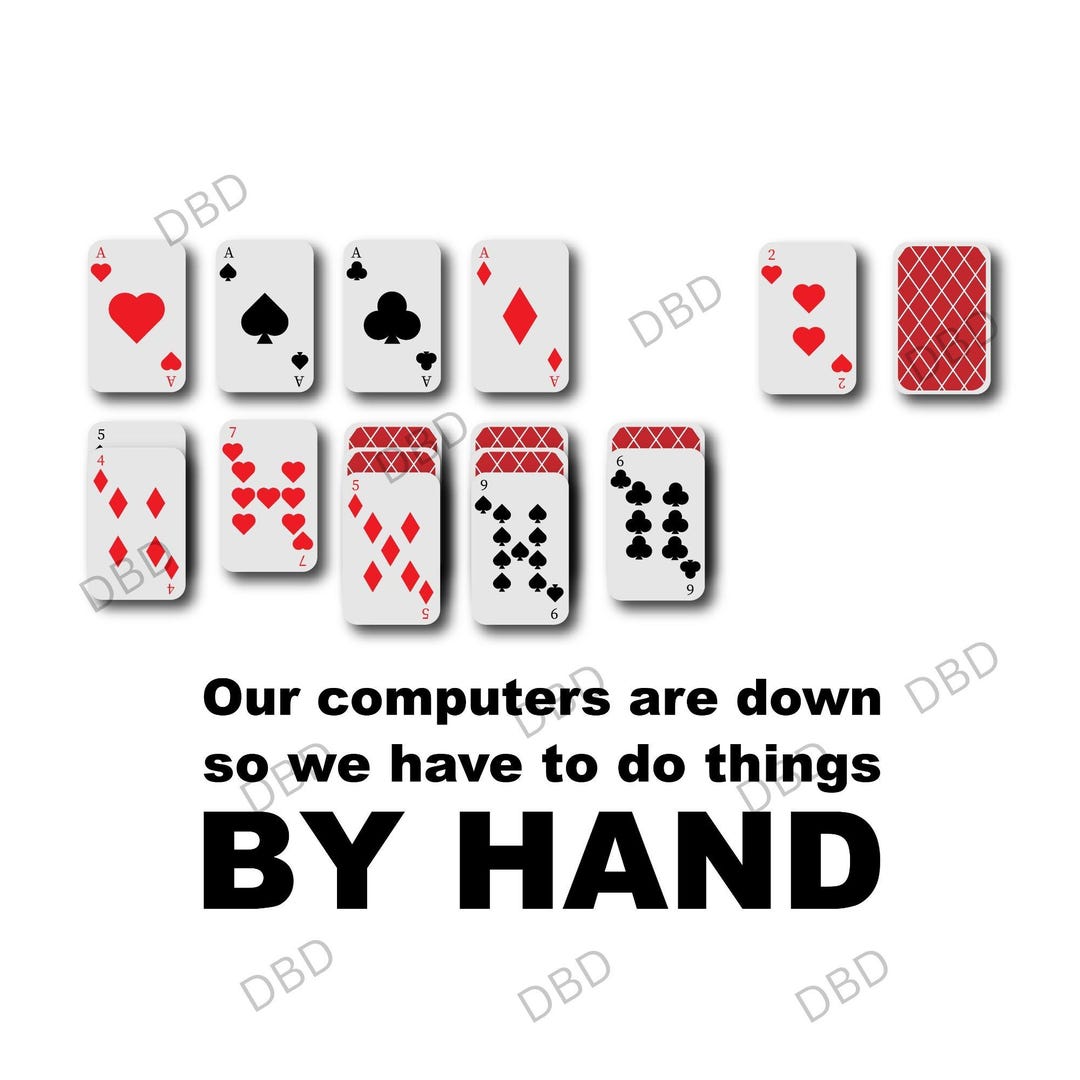 Computers Are Down, Work by Hand, Svg, Png, Workplace Humor, Funny Work ...