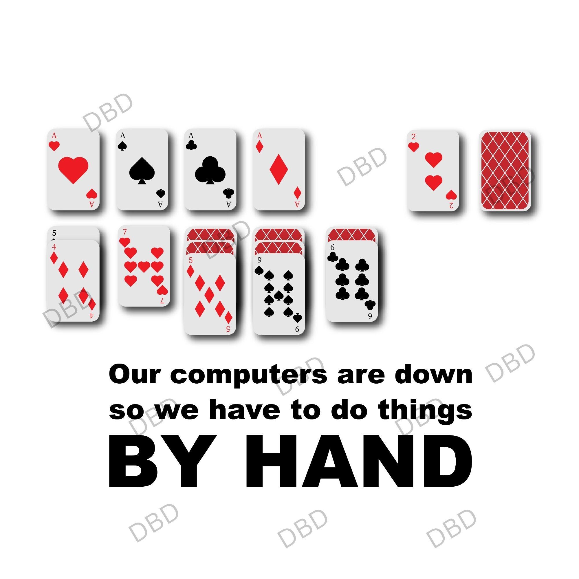 Computers Are Down, Work by Hand, Svg, Png, Workplace Humor, Funny Work ...