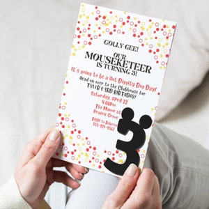 Mickey Mouse 3rd Birthday Invitation - Etsy