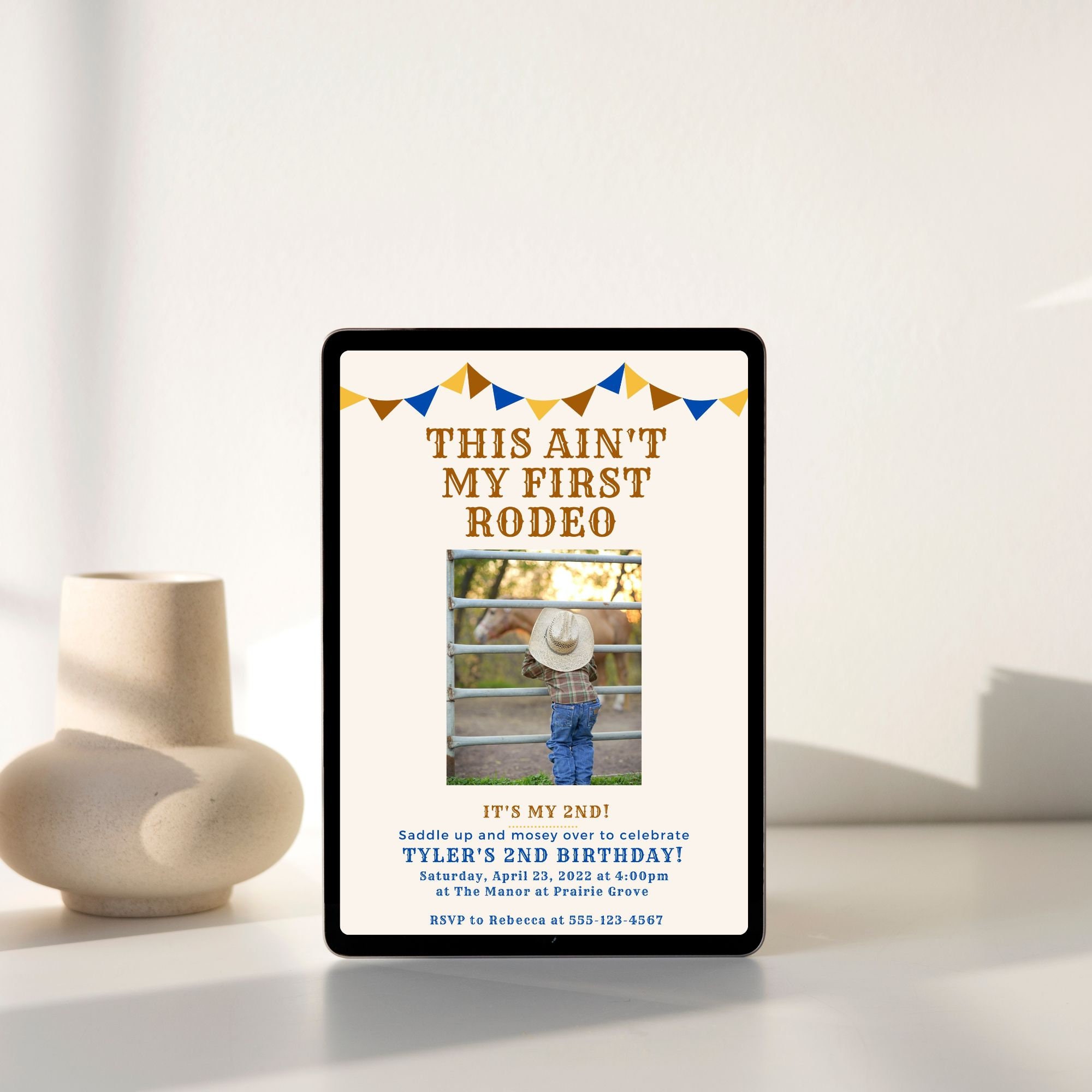 This Ain't My First Rodeo (it's My 2nd!) Birthday Invitation - Etsy