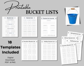 Bucket List Template Printable - Etsy