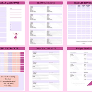 Printable Cheer Planner, Fillable PDF, Cheer Planner, Cheer Calendar ...