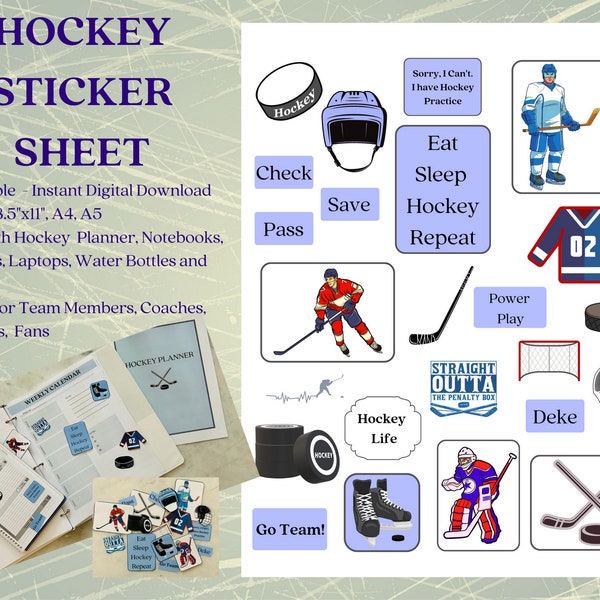 Hockey stickers - Etsy France