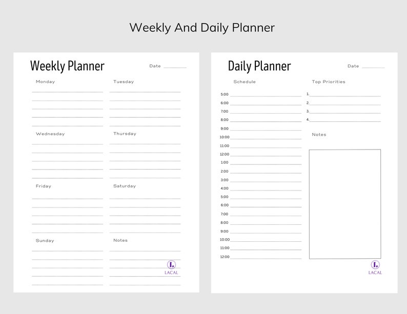 Printable Office Task Planner Bundle, Office Organizer, Fillable PDF ...