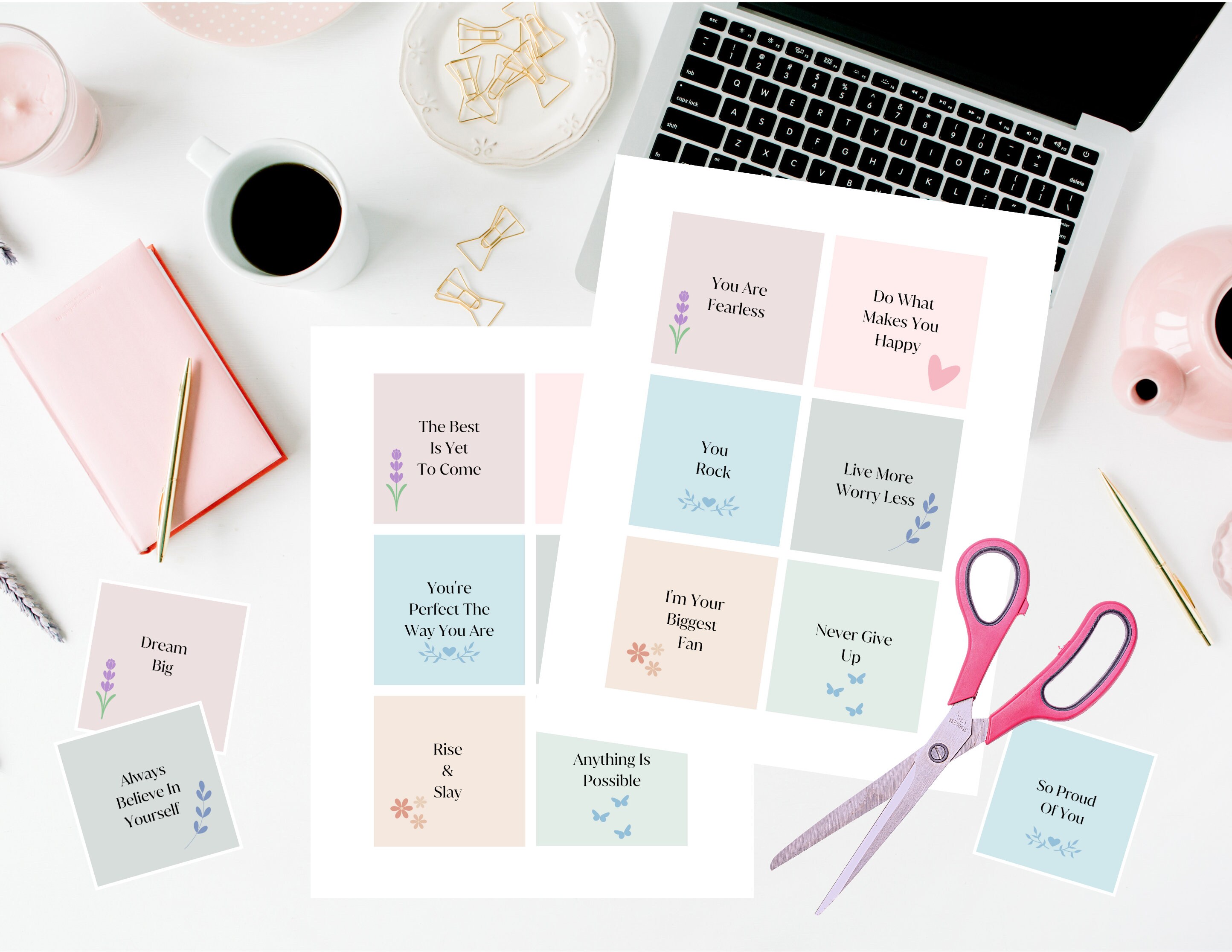 Encouragement Cards, Printable Affirmation Cards, Lunch Note Cards ...