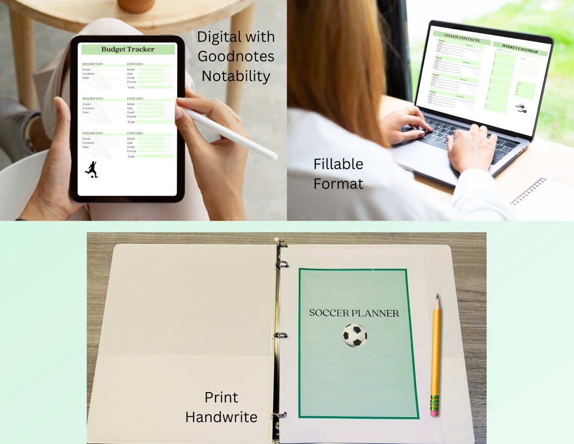 Printable Soccer Planner, Fillable PDF, Sports Calendar, Boys Girls ...