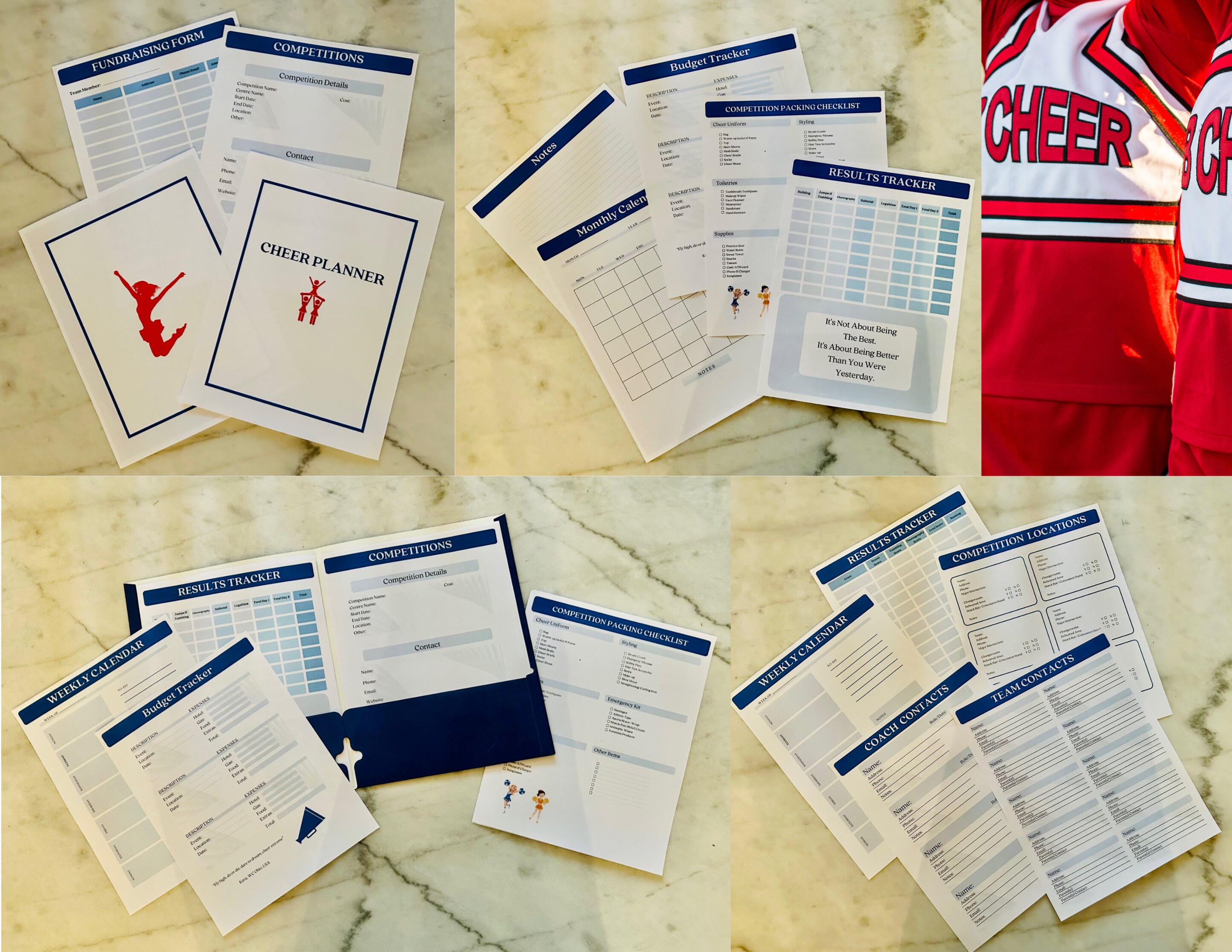 Printable Cheer Planner Fillable PDF Cheer Squad Planner - Etsy