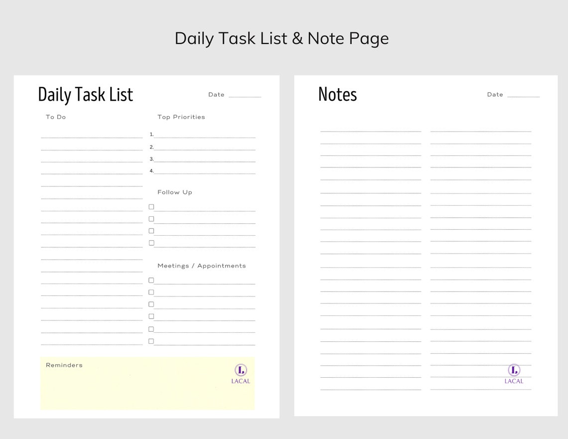 Printable Office Task Planner Bundle, Office Organizer, Fillable PDF ...