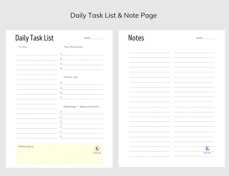 Printable Office Task Planner Bundle, Office Organizer, Fillable PDF ...