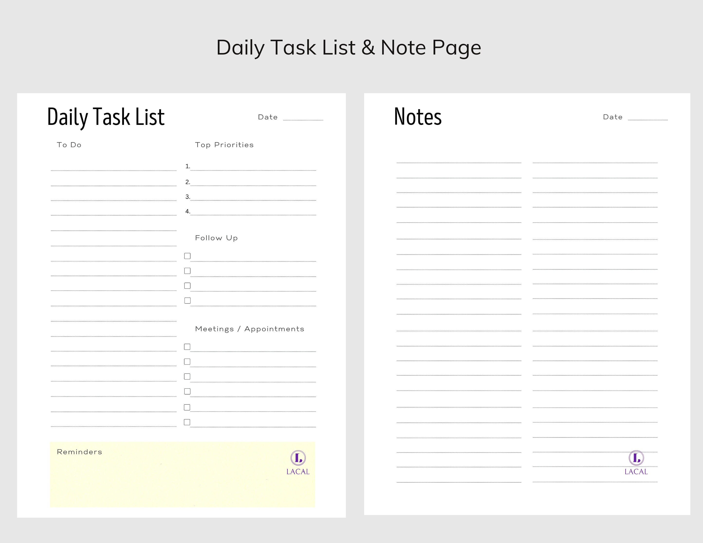 Printable Office Task Planner Bundle, Office Organizer, Fillable PDF ...