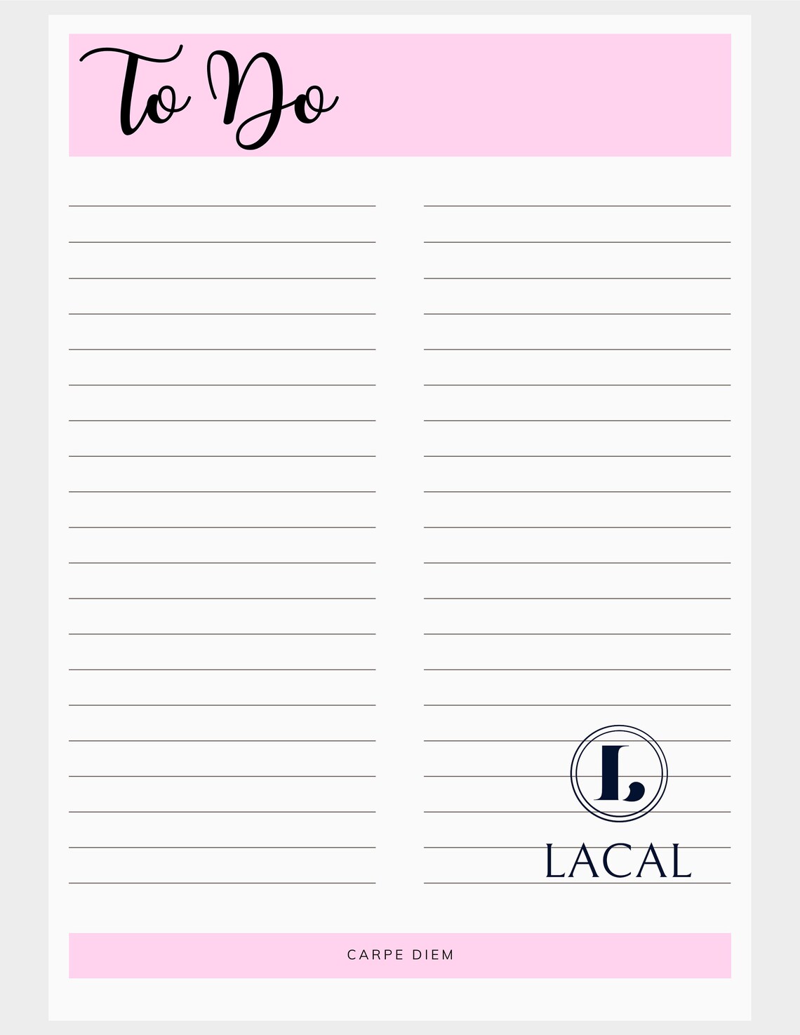 To Do List Printable, Digital Notes, Printable to Do List, Lined Notes ...