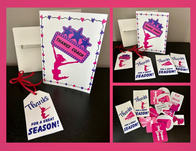 Cheer Thank You Gift Tag, Gift Card, Printable Thank You for A Great ...