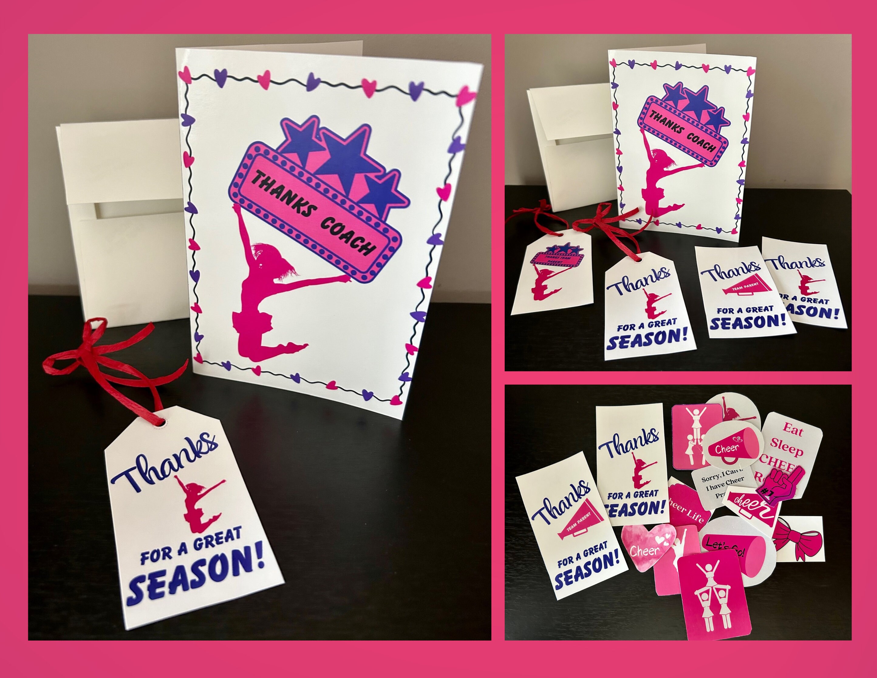 Cheer Thank You Gift Tag, Gift Card, Printable Thank You for A Great ...