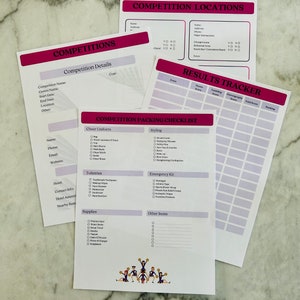 Printable Cheer Planner, Fillable PDF, Cheer Planner, Cheer Calendar ...
