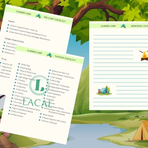 Summer Camp Organizer, Camp Packing List, Printable Letters From Camp ...