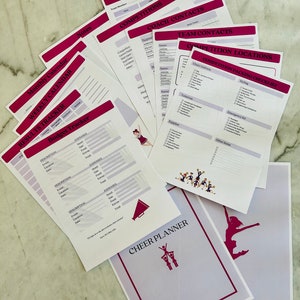 Printable Cheer Planner, Fillable PDF, Cheer Planner, Cheer Calendar ...