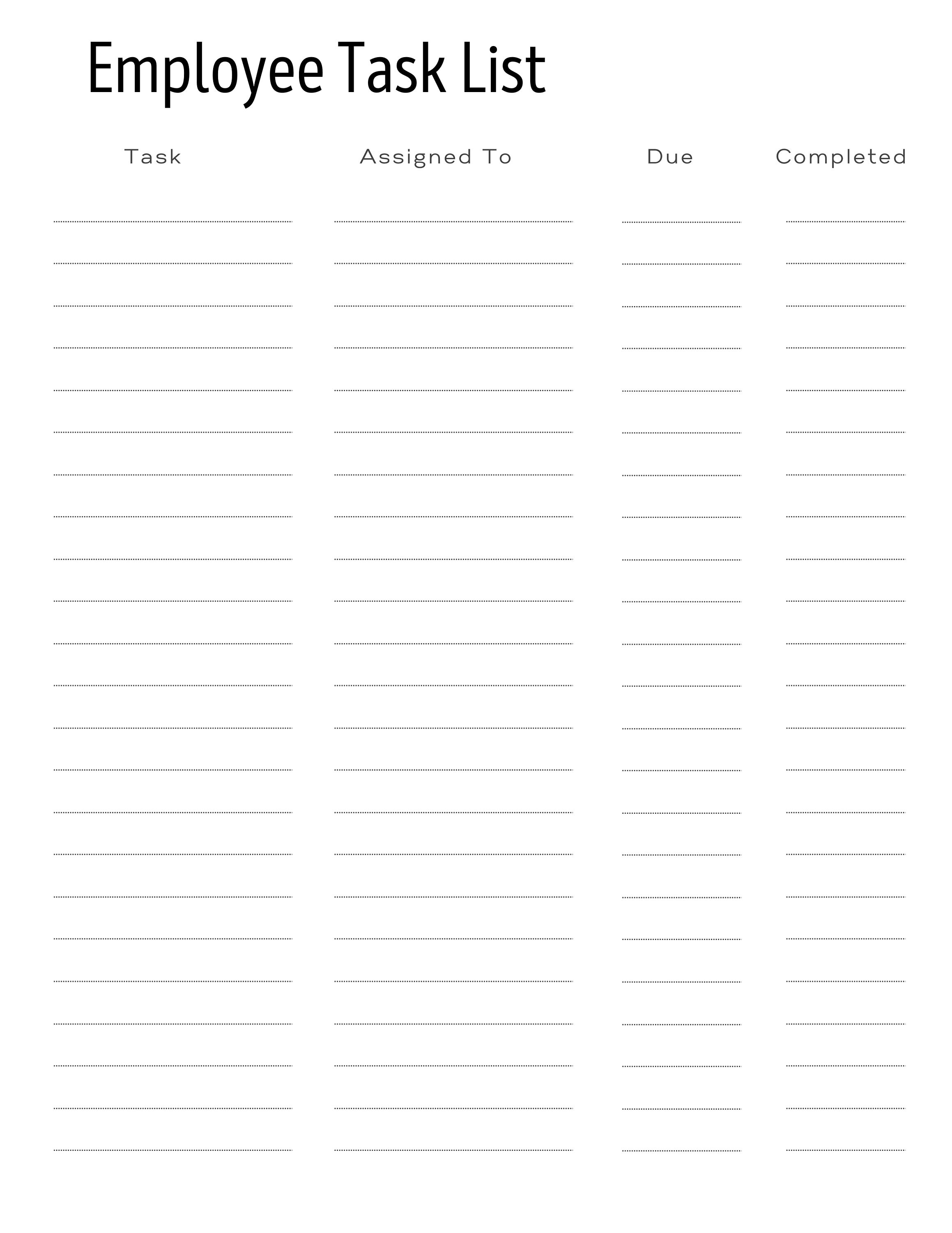 Employee Task List, Brainstorm Notes Page, Printable Task to Do List ...