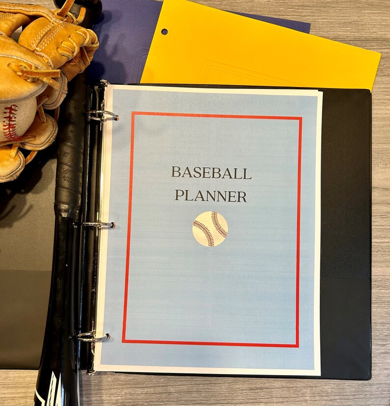 Printable Baseball Planner Fillable PDF Sports Calendar - Etsy