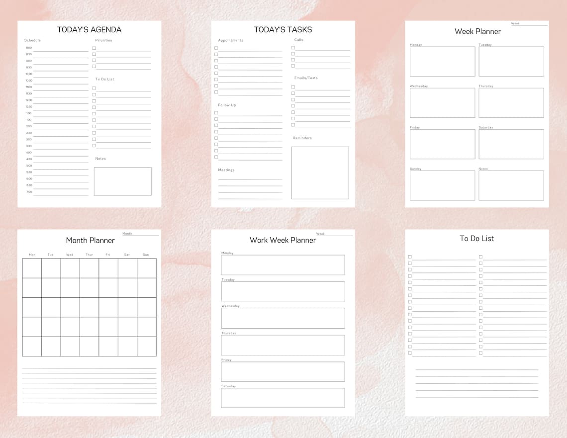 Printable Work Day Planner: Daily Task Organizer (PDF) - Etsy