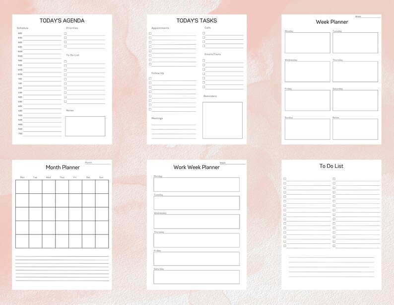Printable Work Day Planner: Daily Task Organizer (PDF) - Etsy