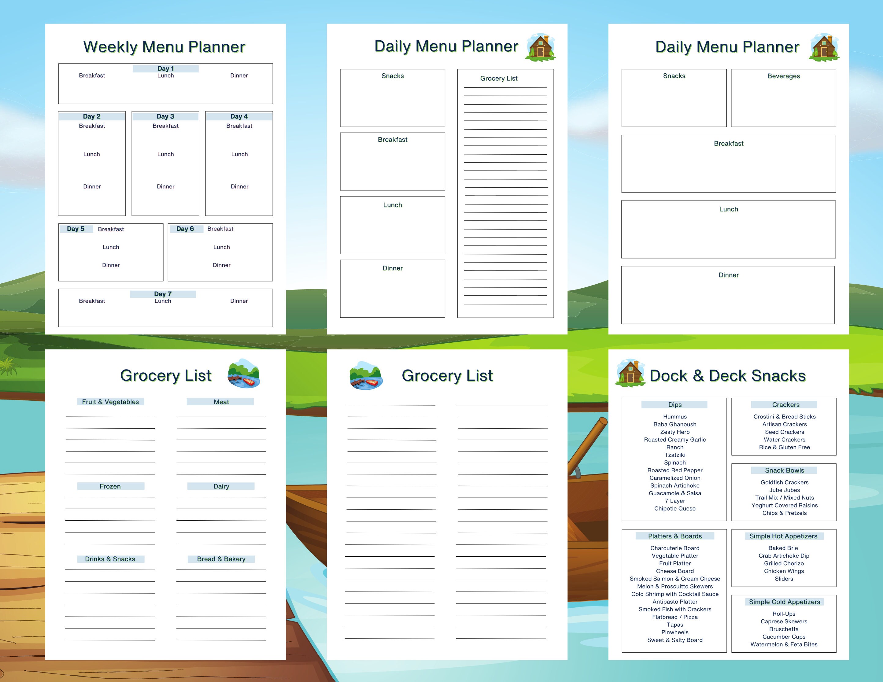 Printable Cabin Planner Checklist, Cabin Getaway Planning, Summer ...