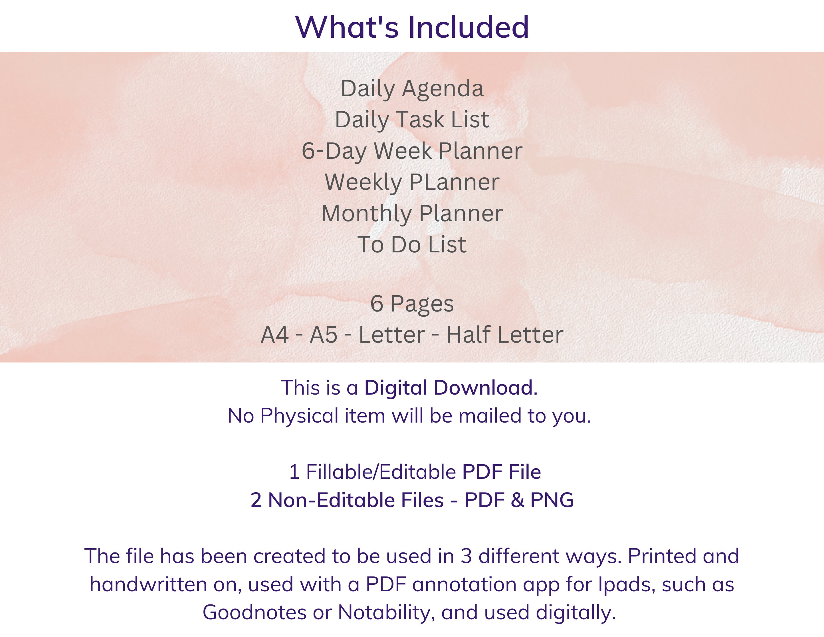 Printable Work Day Planner: Daily Task Organizer (PDF) - Etsy