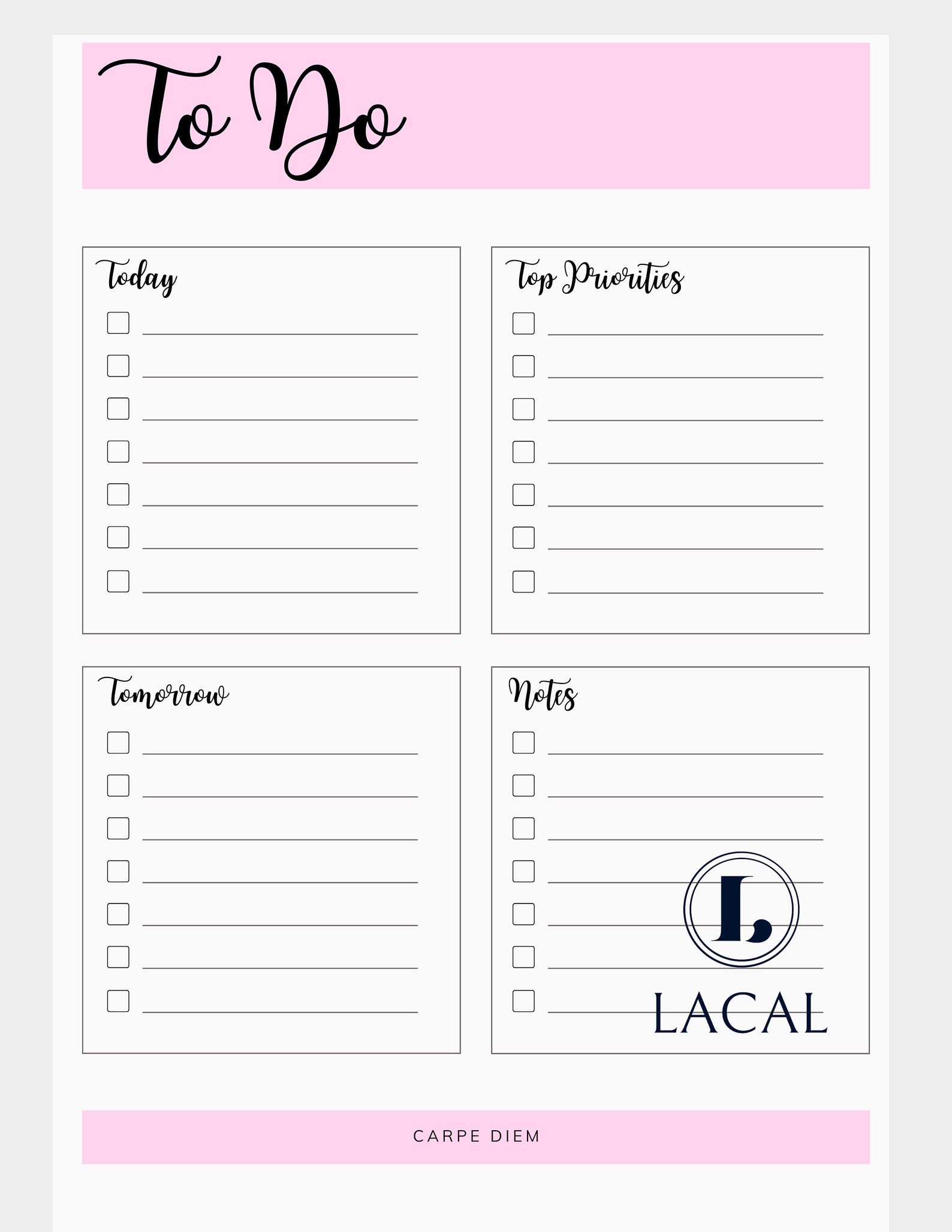 To Do List Printable, Digital Notes, Printable to Do List, Lined Notes ...