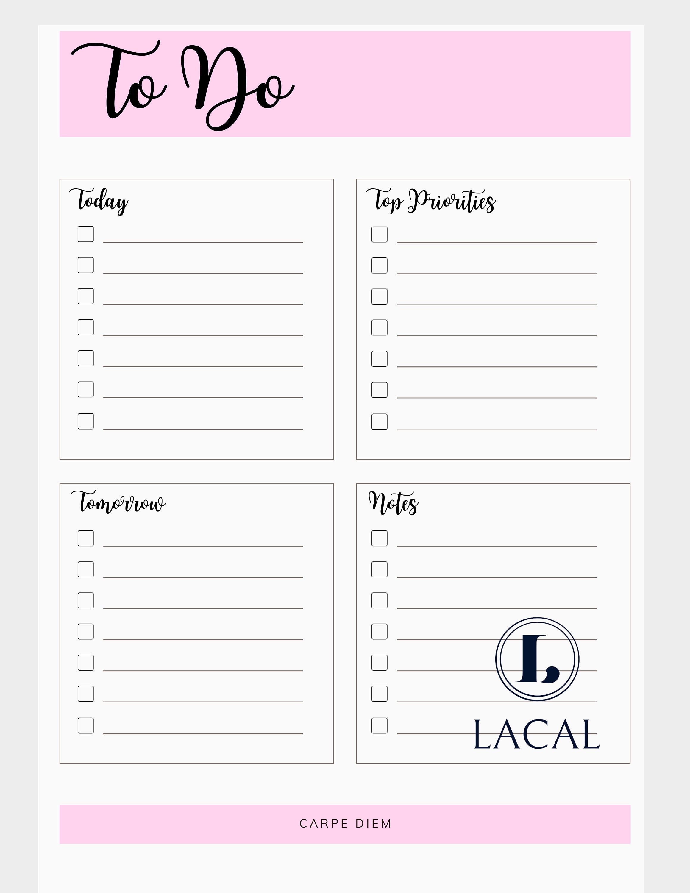 To Do List Printable, Digital Notes, Printable to Do List, Lined Notes ...