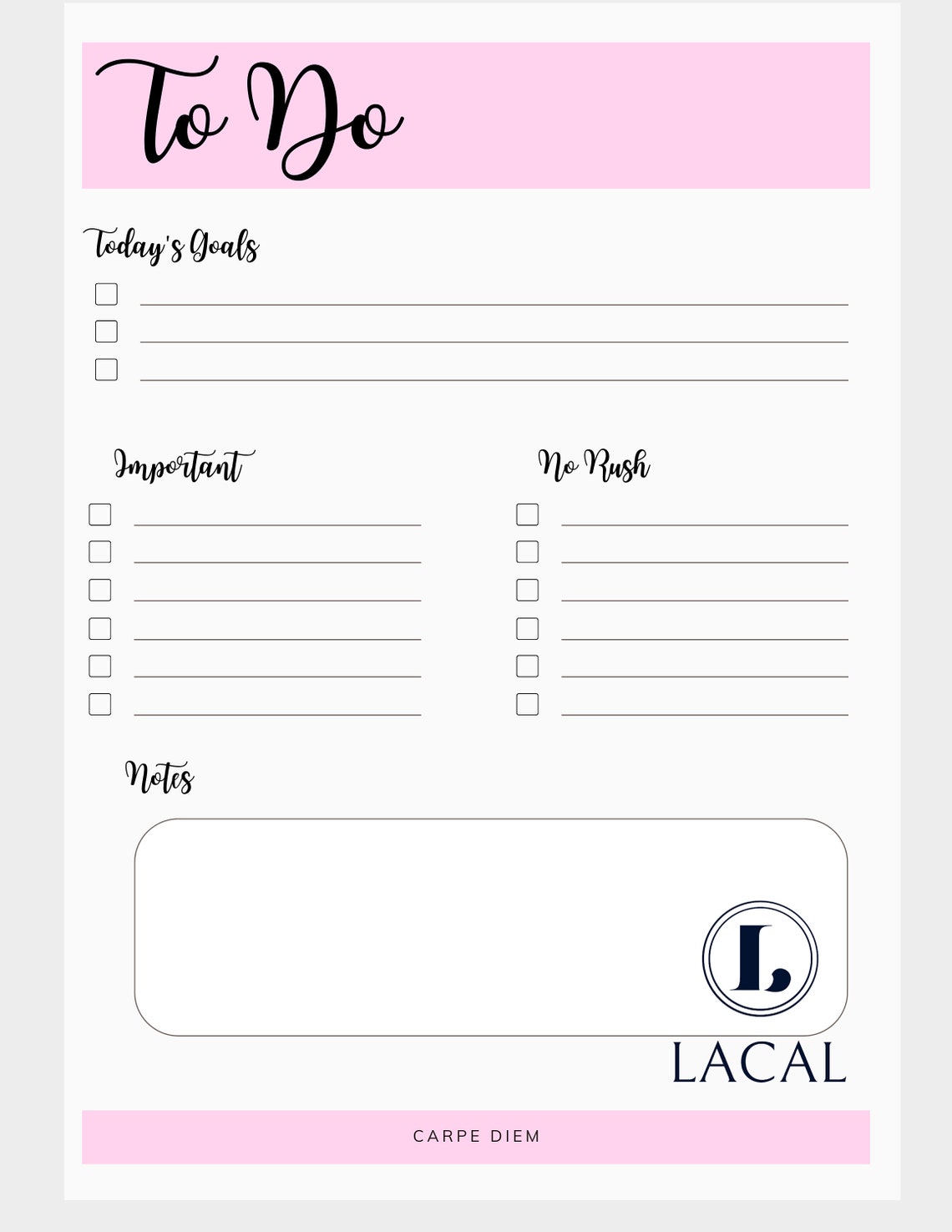 To Do List Printable, Digital Notes, Printable to Do List, Lined Notes ...