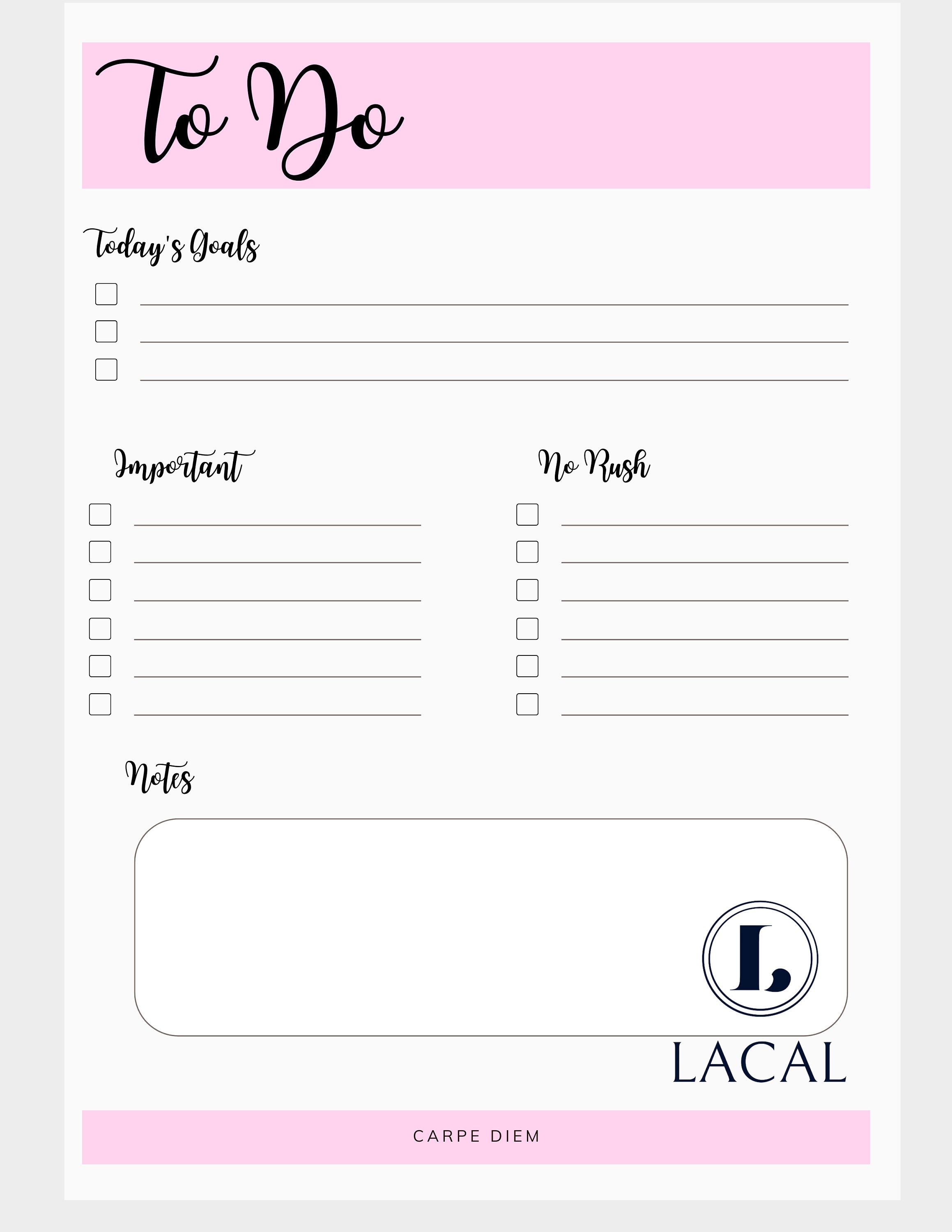 To Do List Printable, Digital Notes, Printable to Do List, Lined Notes ...