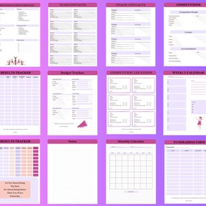 Printable Cheer Planner, Fillable PDF, Cheer Planner, Cheer Calendar ...