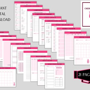 Printable Cheer Planner: Squad Schedule, Team Tracker (PDF & PNG) - Etsy