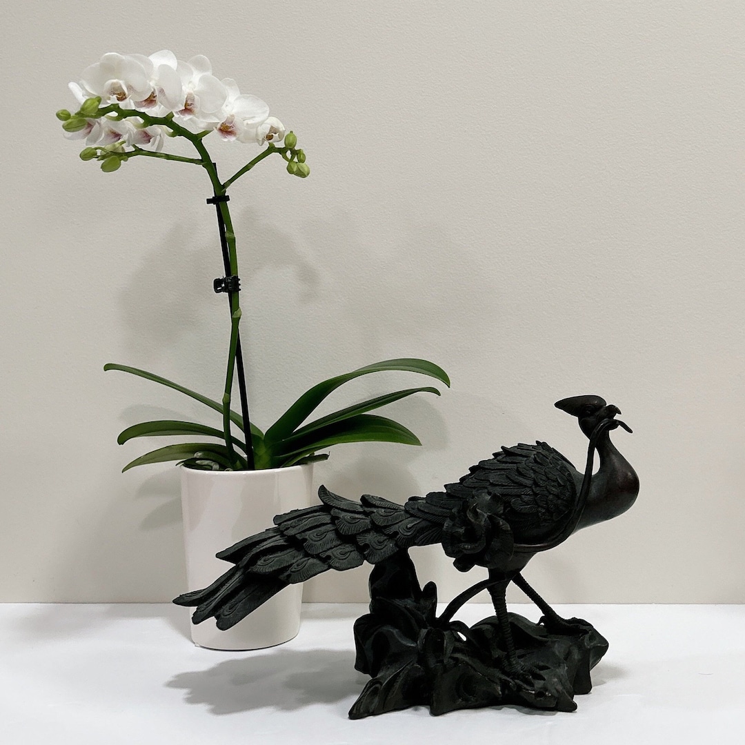 Japanese Bronze Pheonix Statue - Etsy