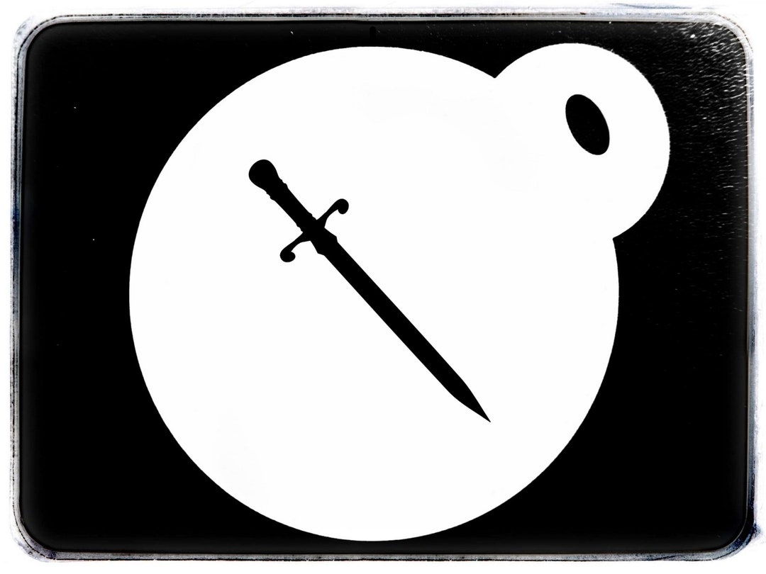 0098 Sword Silhouette Coffee Cup Stencil Cake Craft Duster Tattoo Mug ...
